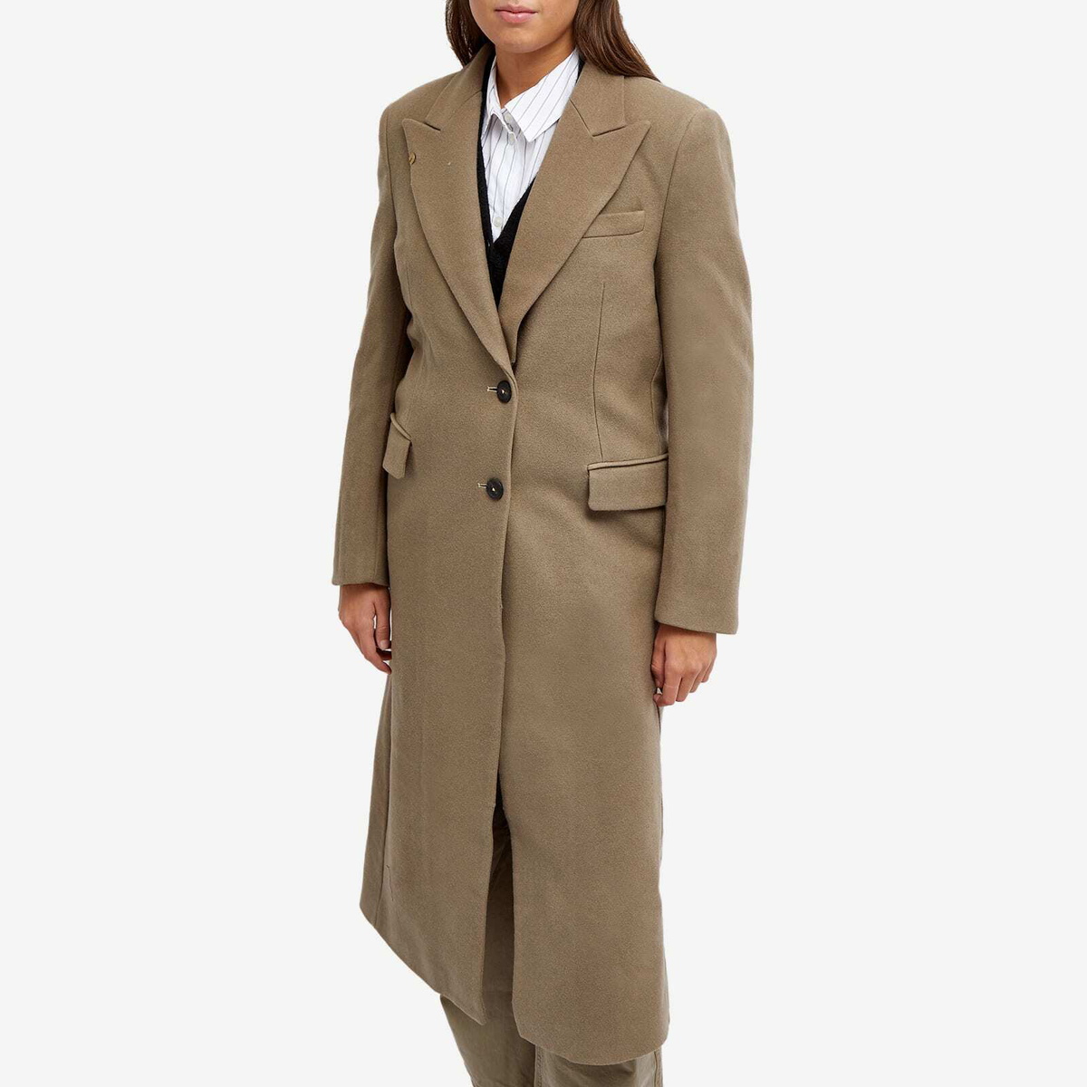 Our Legacy Women's Manta Over Coat in Peafowl Bath Wool Our Legacy