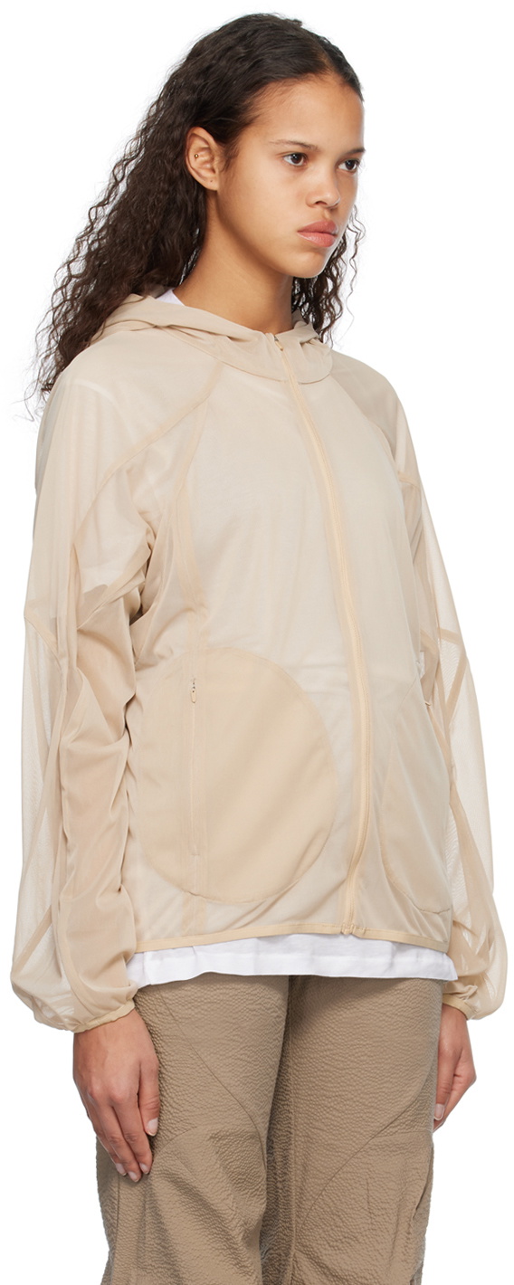 Post Archive Faction (PAF) Beige Paneled Hoodie Post Archive Faction