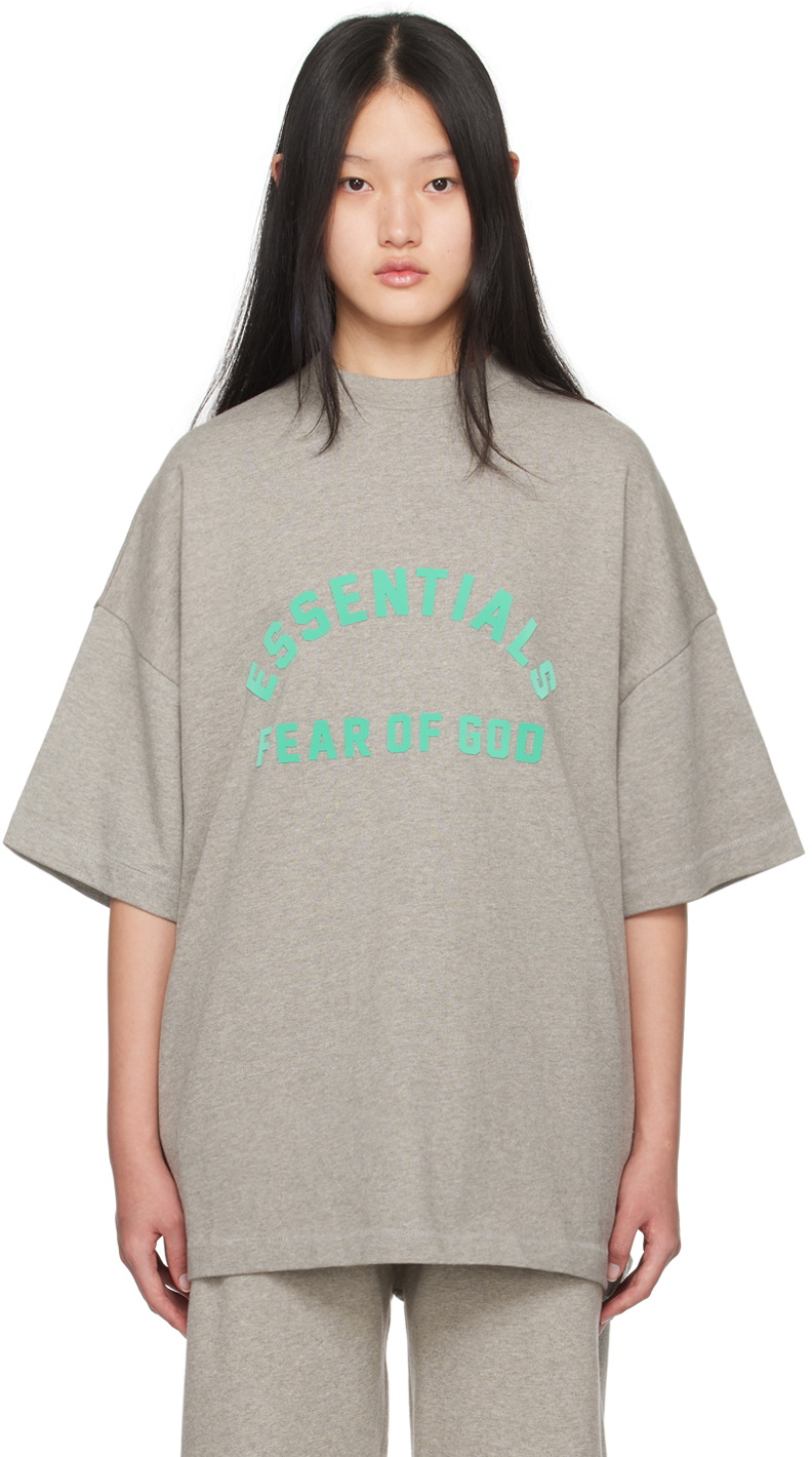 Fear of God ESSENTIALS Gray Crewneck T-Shirt Fear Of God Essentials