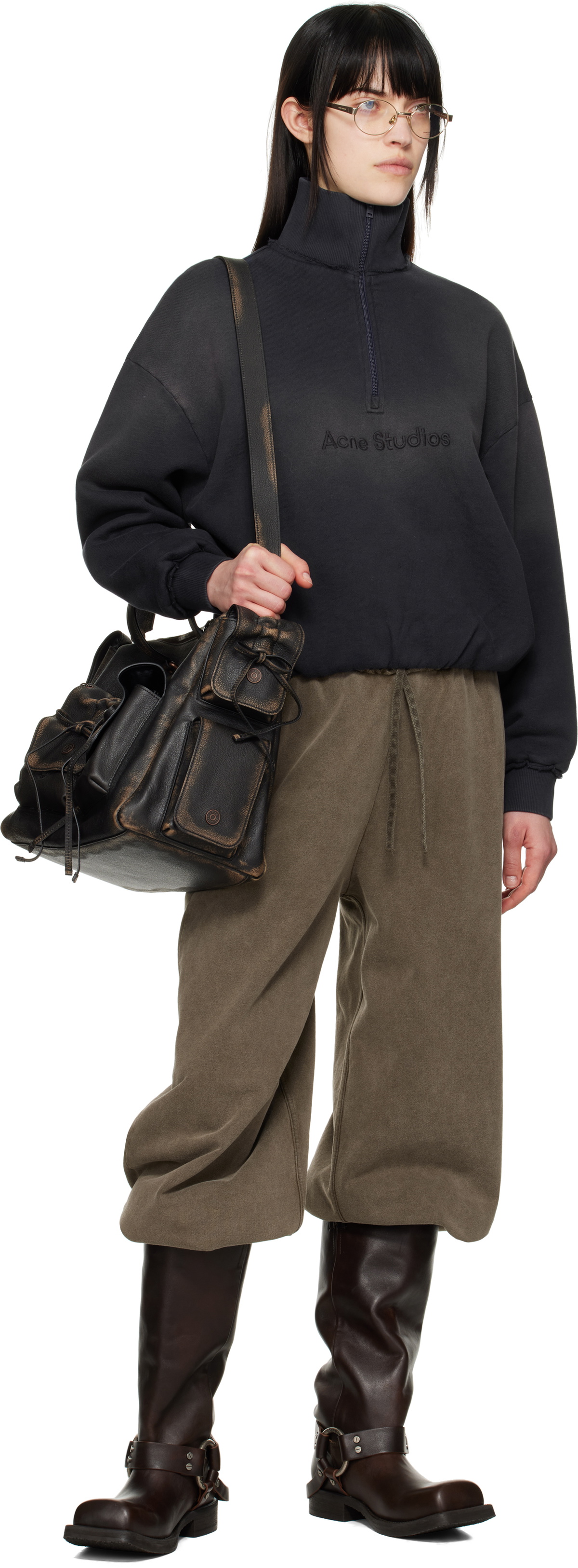 Acne Studios Brown Multipocket Tote Acne Studios