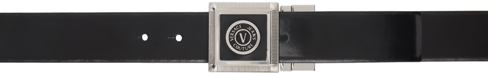 Versace Jeans Couture Black Reversible Belt Versace