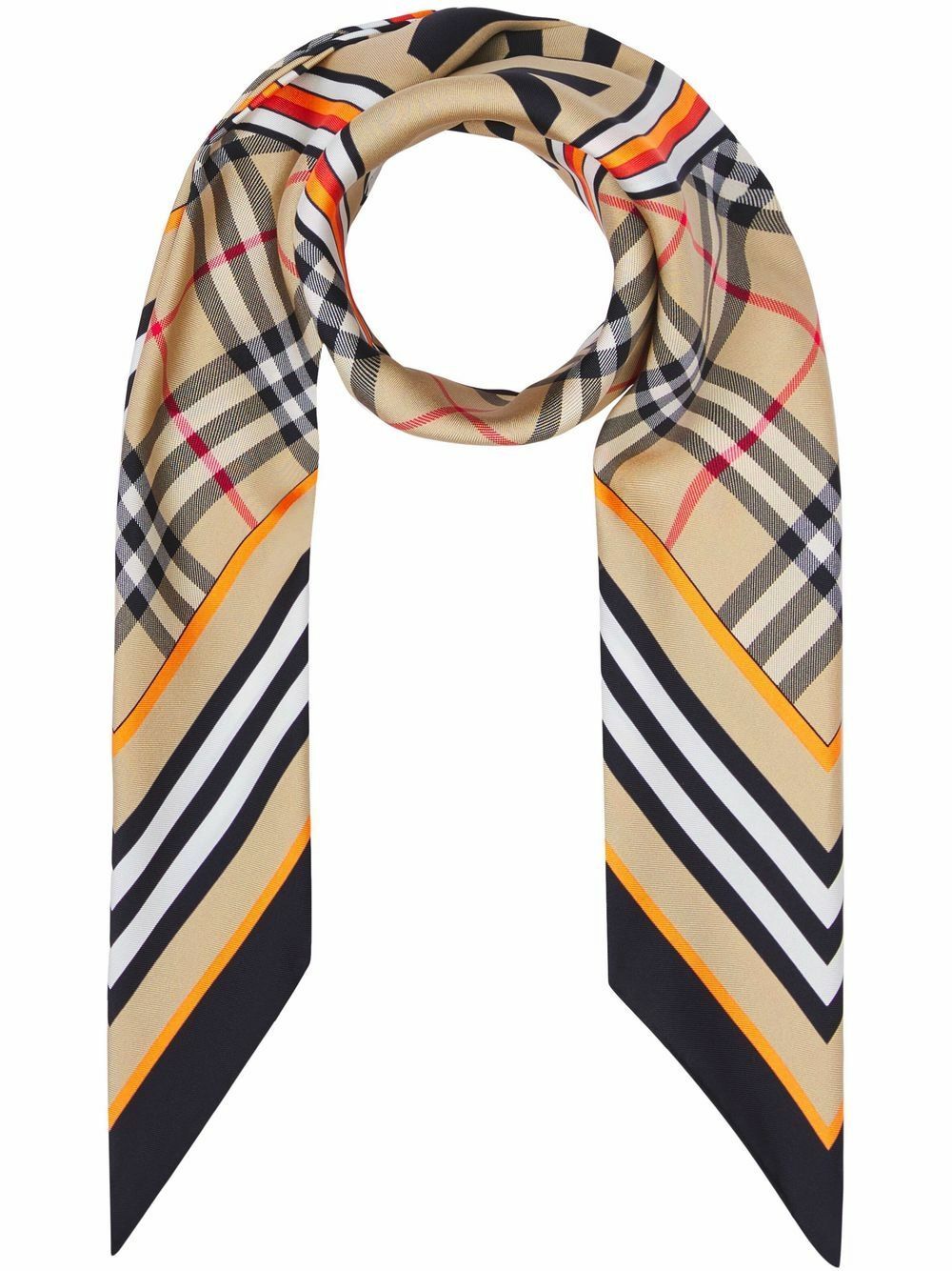 BURBERRY - Icon Stripe Silk Foulard Burberry