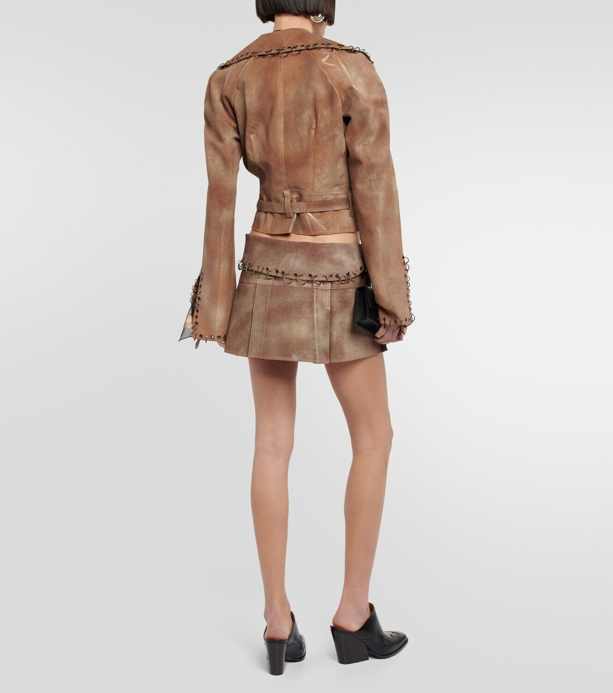 KNWLS Leather miniskirt KNWLS