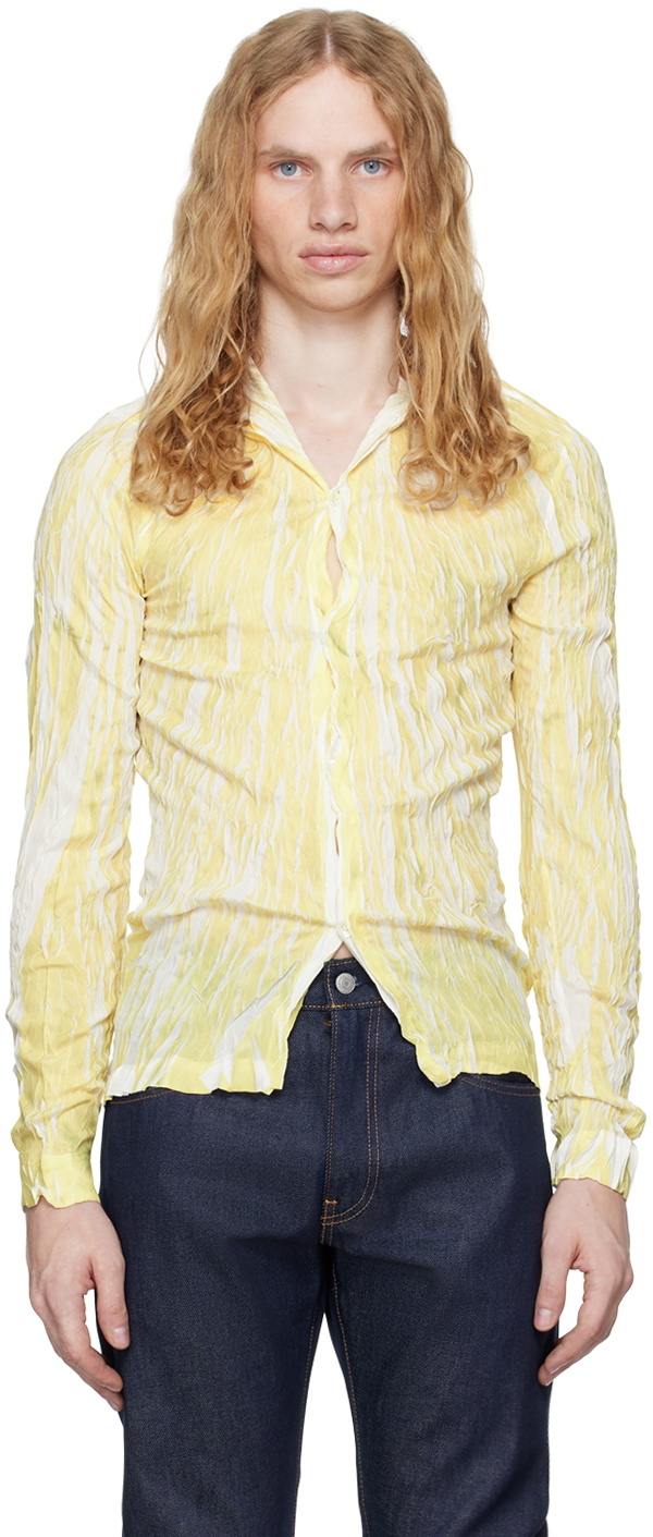 SUNNEI Yellow Wrinkled Print Shirt Sunnei