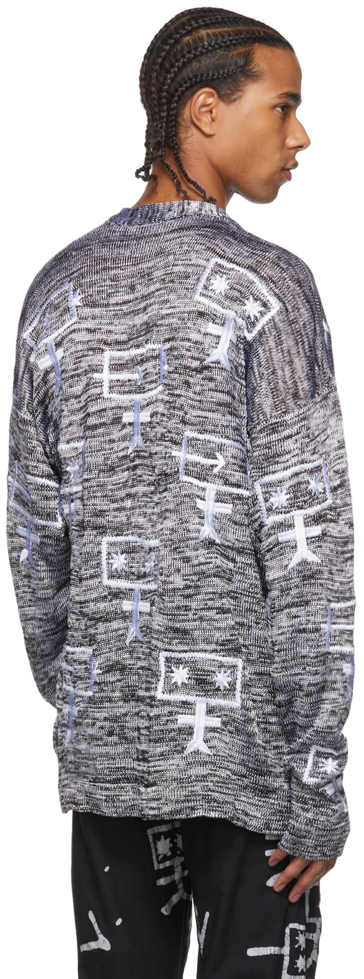 Bloke SSENSE Exclusive Black & White Full Fashion Cardigan Bloke