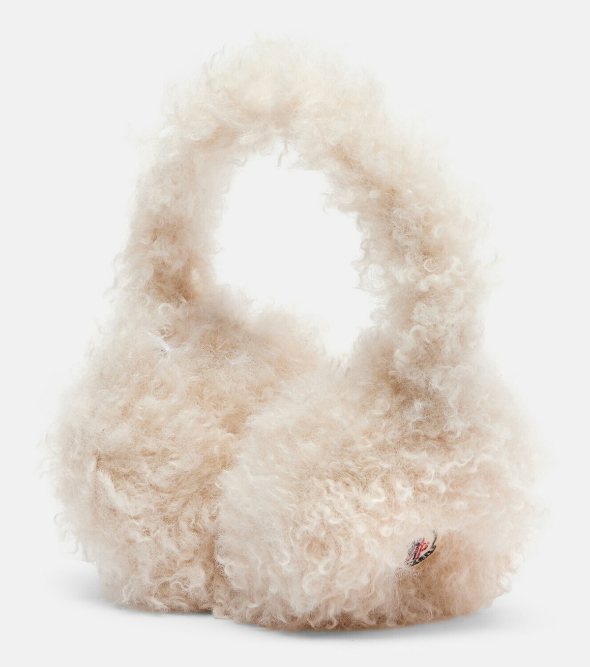 Moncler Logo faux shearling earmuffs Moncler