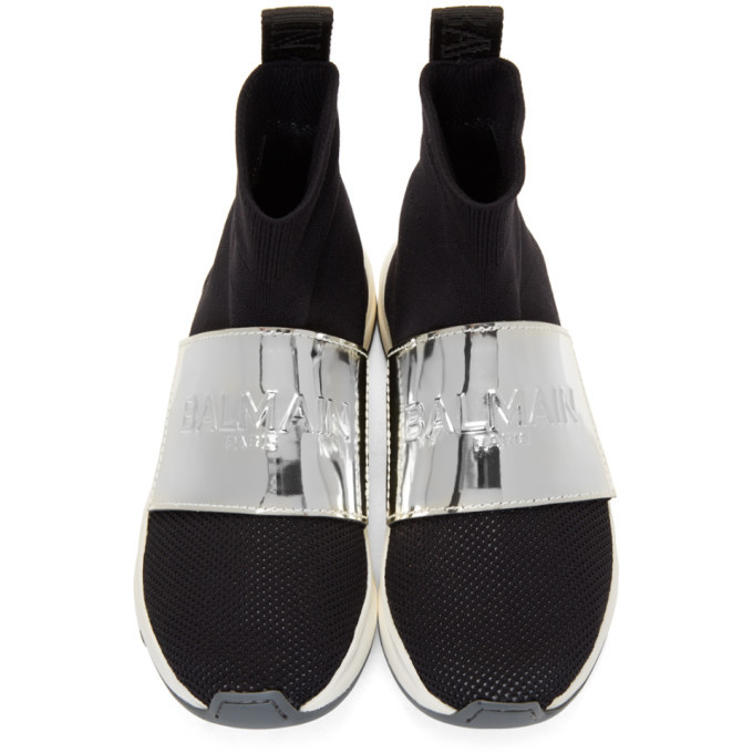 Balmain Black Mesh Cameron Sneakers Balmain