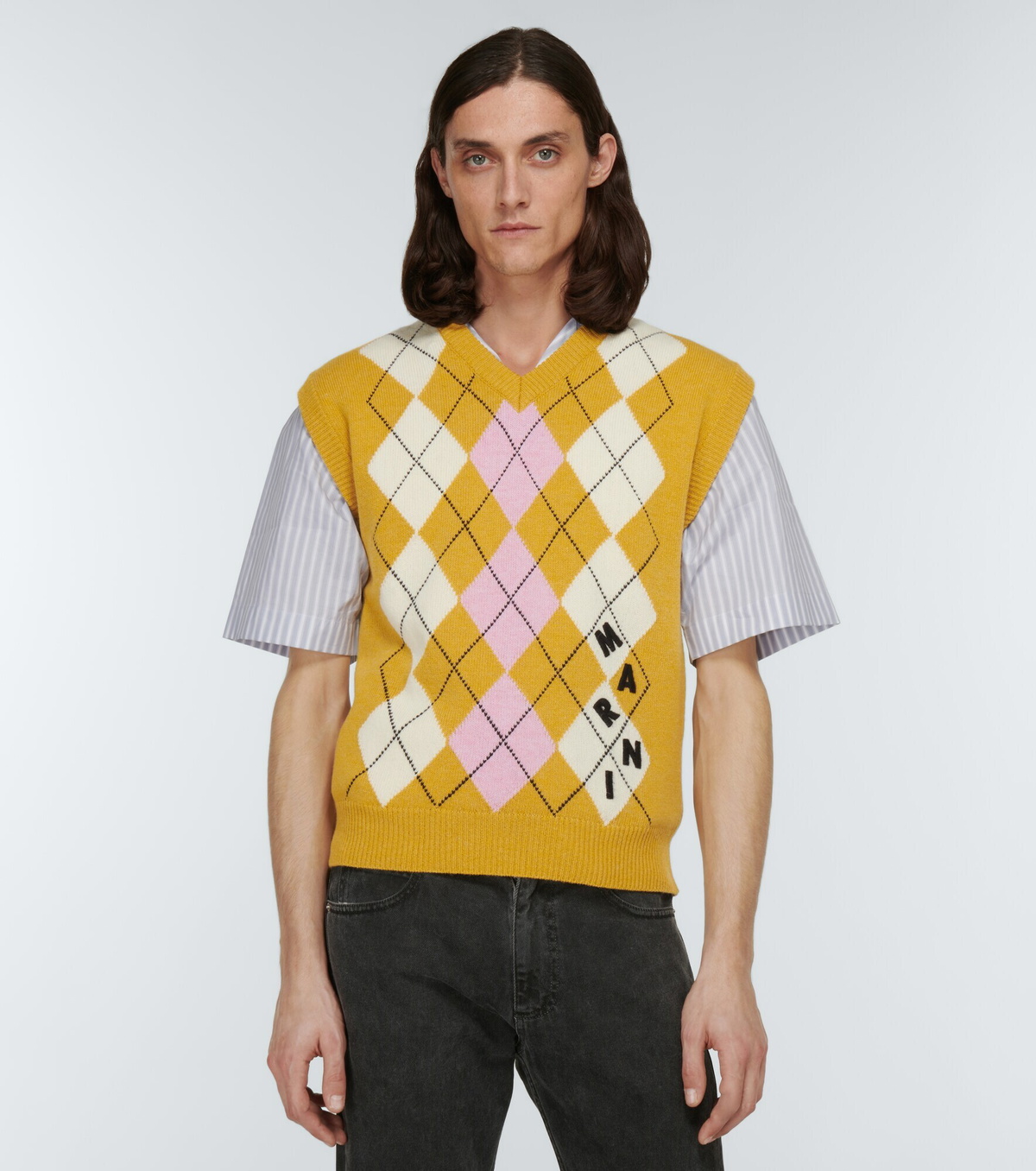 Marni - Argyle virgin wool vest Marni