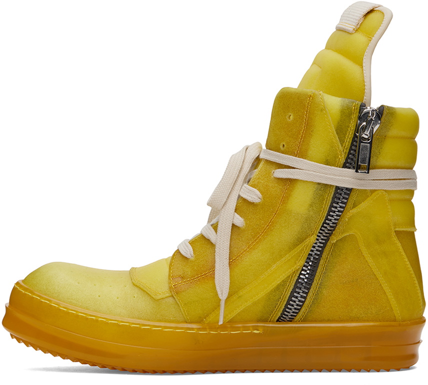 Rick Owens Yellow Geobasket Sneakers Rick Owens