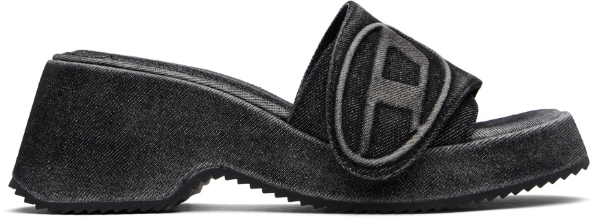 Diesel Black Sa-Oval D Pf W Heeled Sandals Diesel