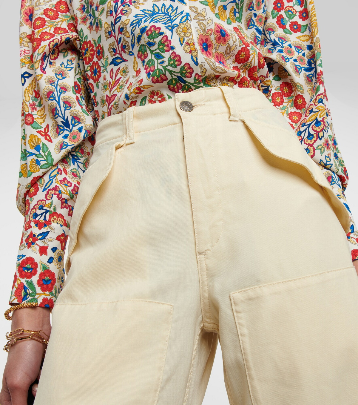 Etro - Deconstructed wool-blend pants Etro