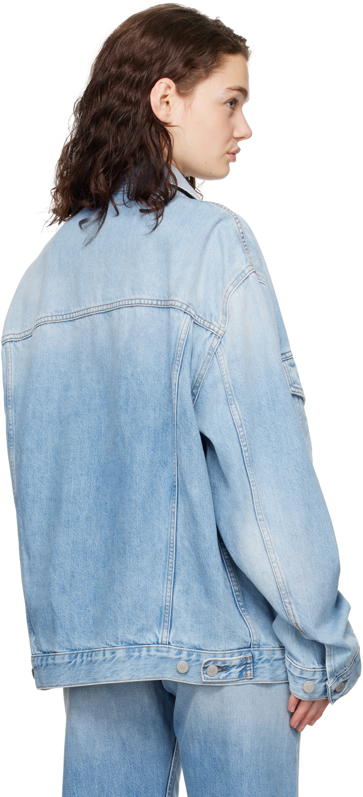 Acne Studios Blue Relaxed Fit Denim Jacket Acne Studios