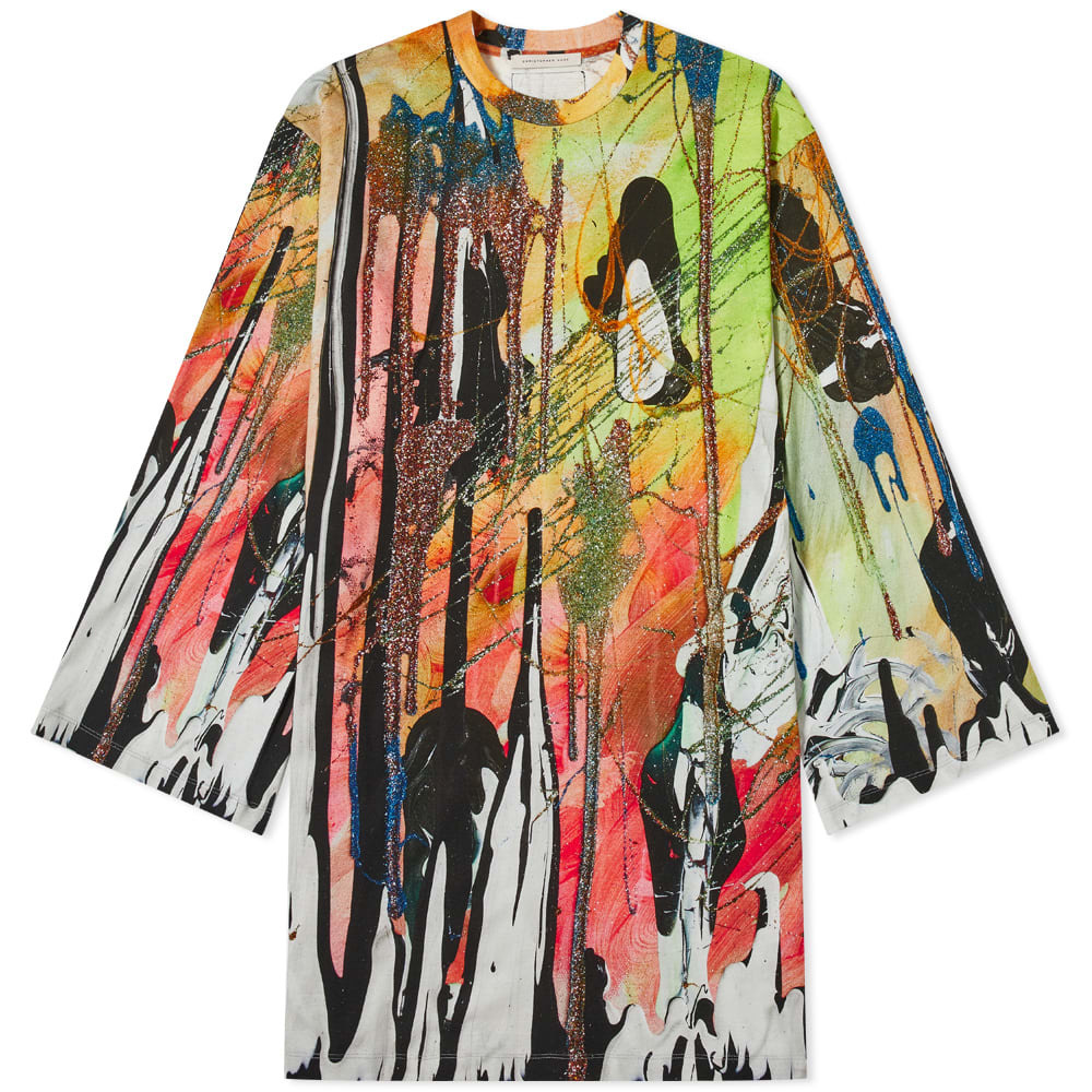 Christopher Kane Long Sleeve Oversize Mindscape Print Dress Christopher ...