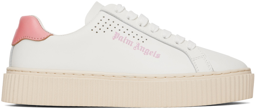 Palm Angels White & Pink Palm One Platform Sneakers Palm Angels
