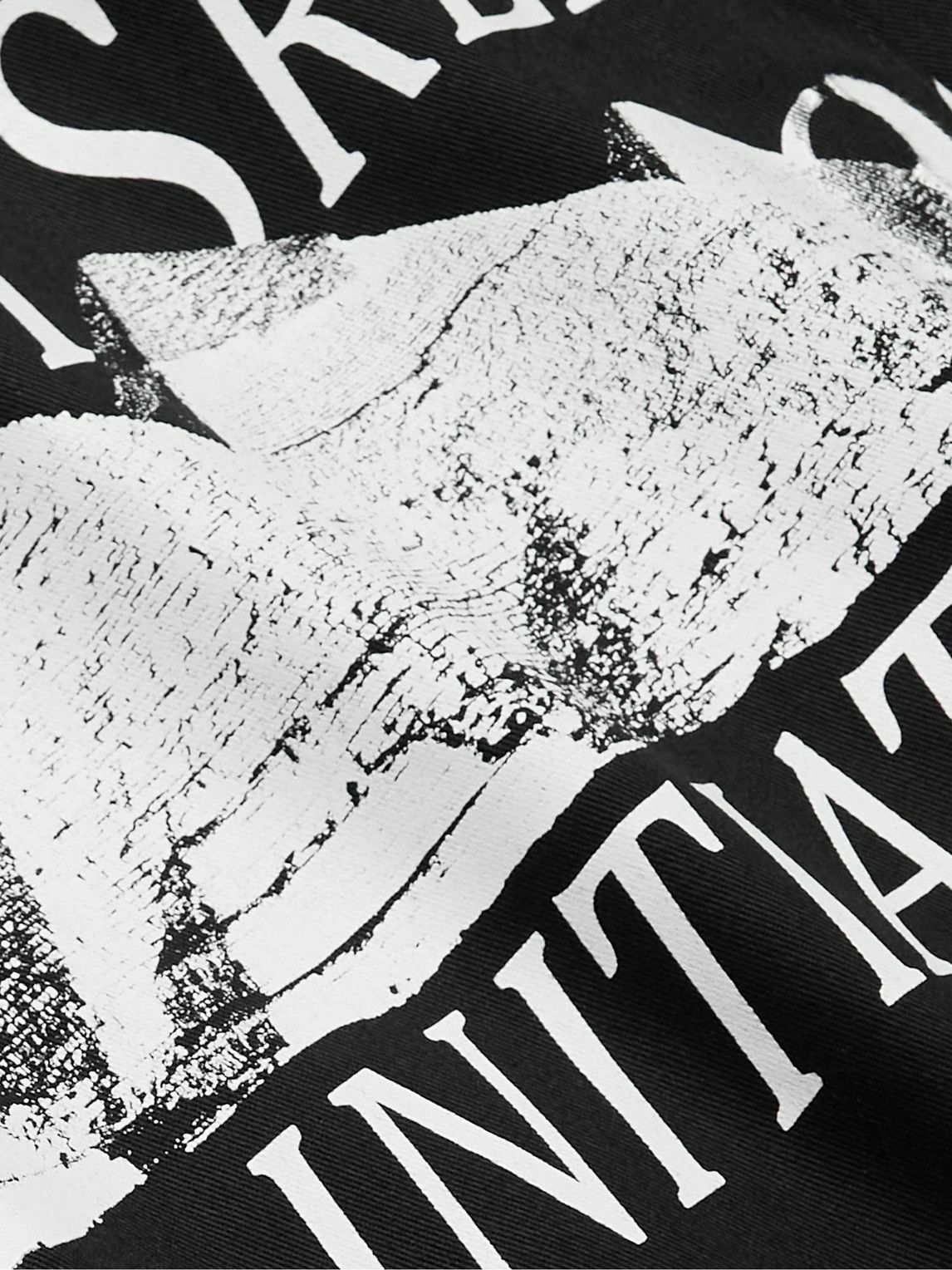 MSFTSrep - Logo-Print Cotton-Twill Overshirt - Black MSFTSrep