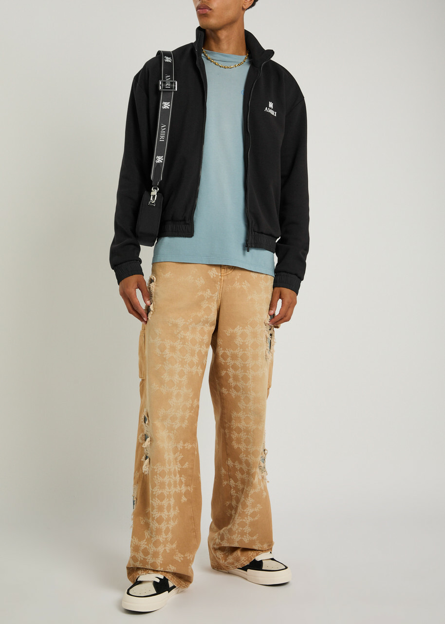 Amiri Lounge Logo Jersey Track Jacket Black Amiri