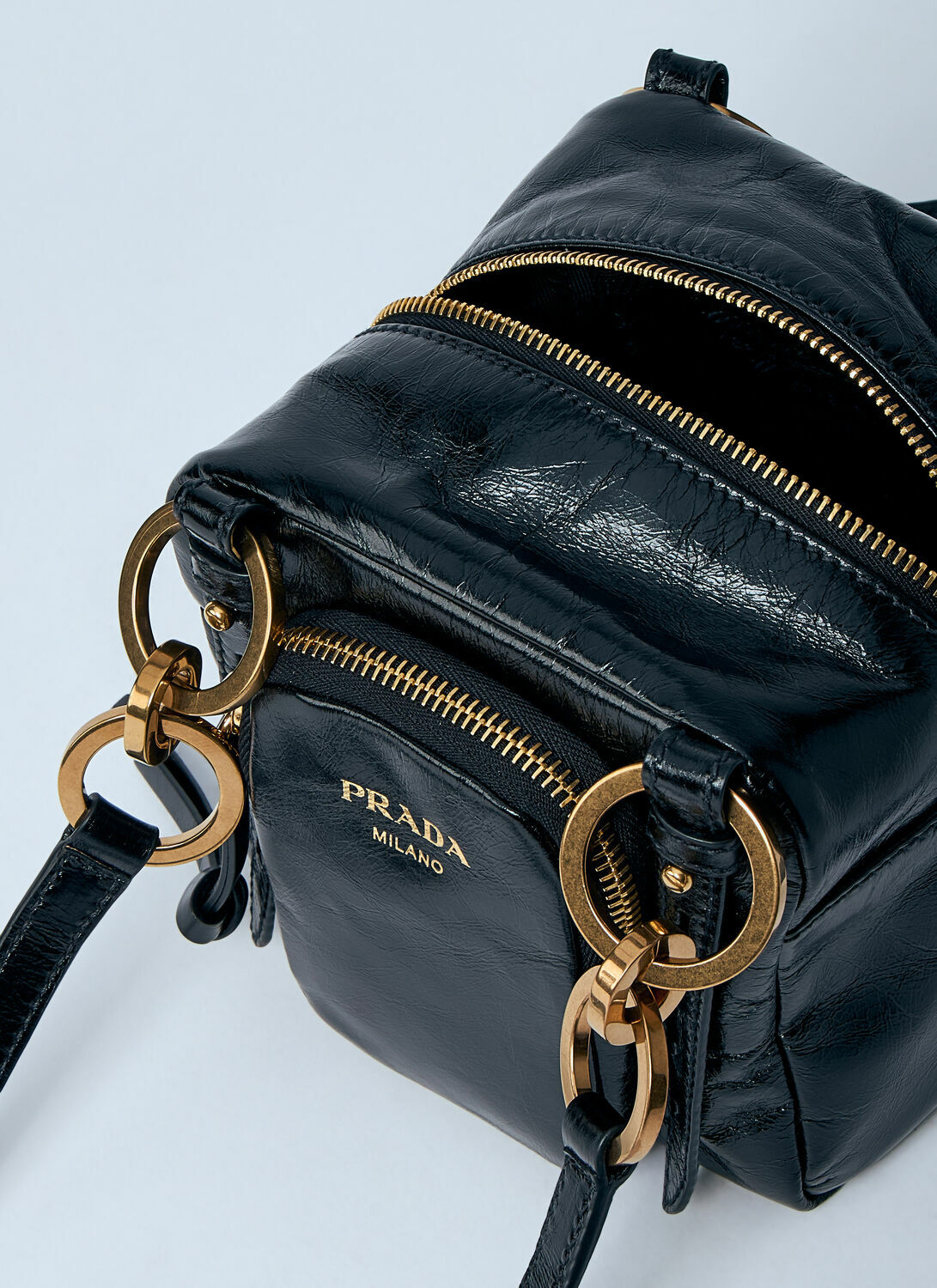 Prada Mini Dangle Leather Handbag Prada