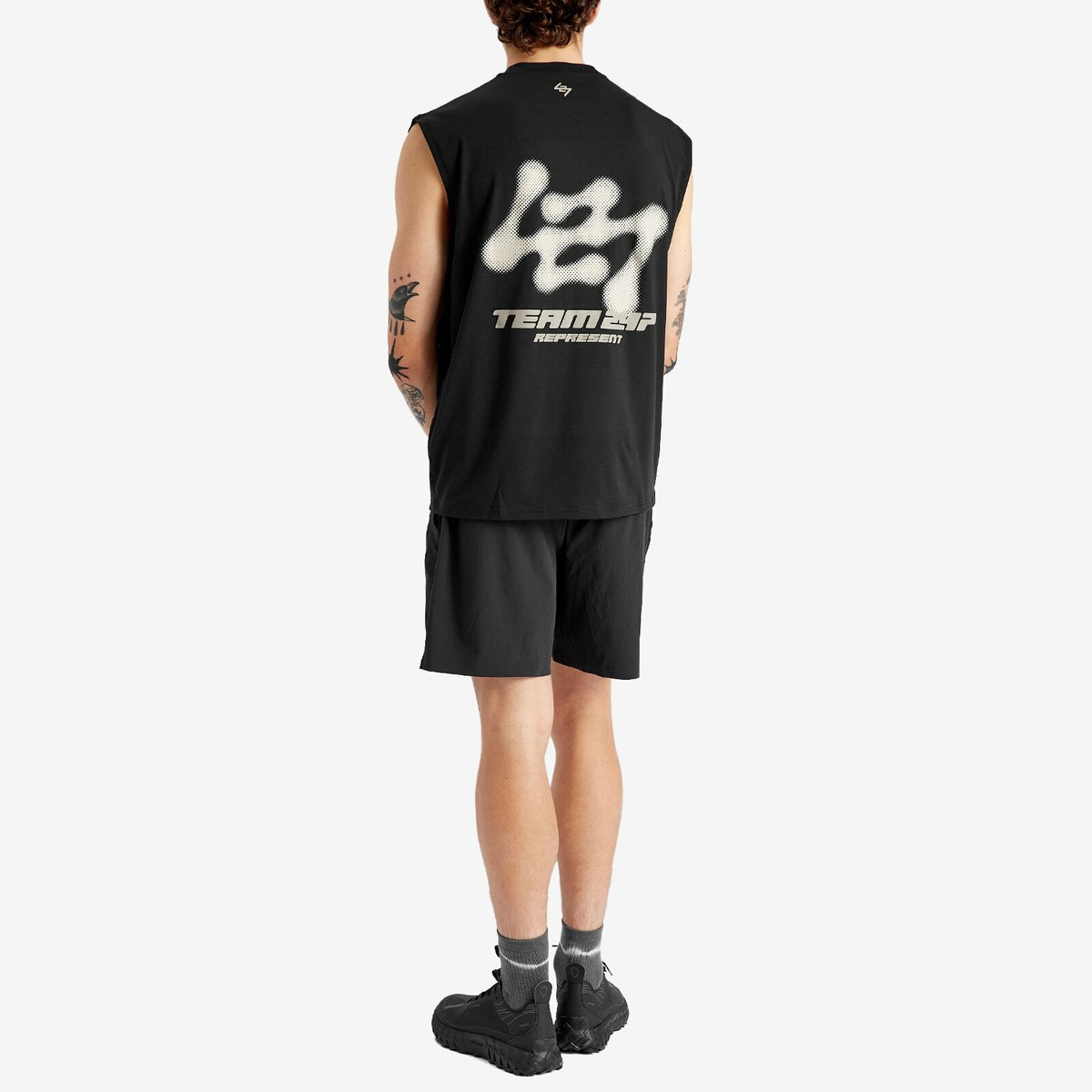 Represent Men's 247 Future Terrains Oversized Tank in Black Represent