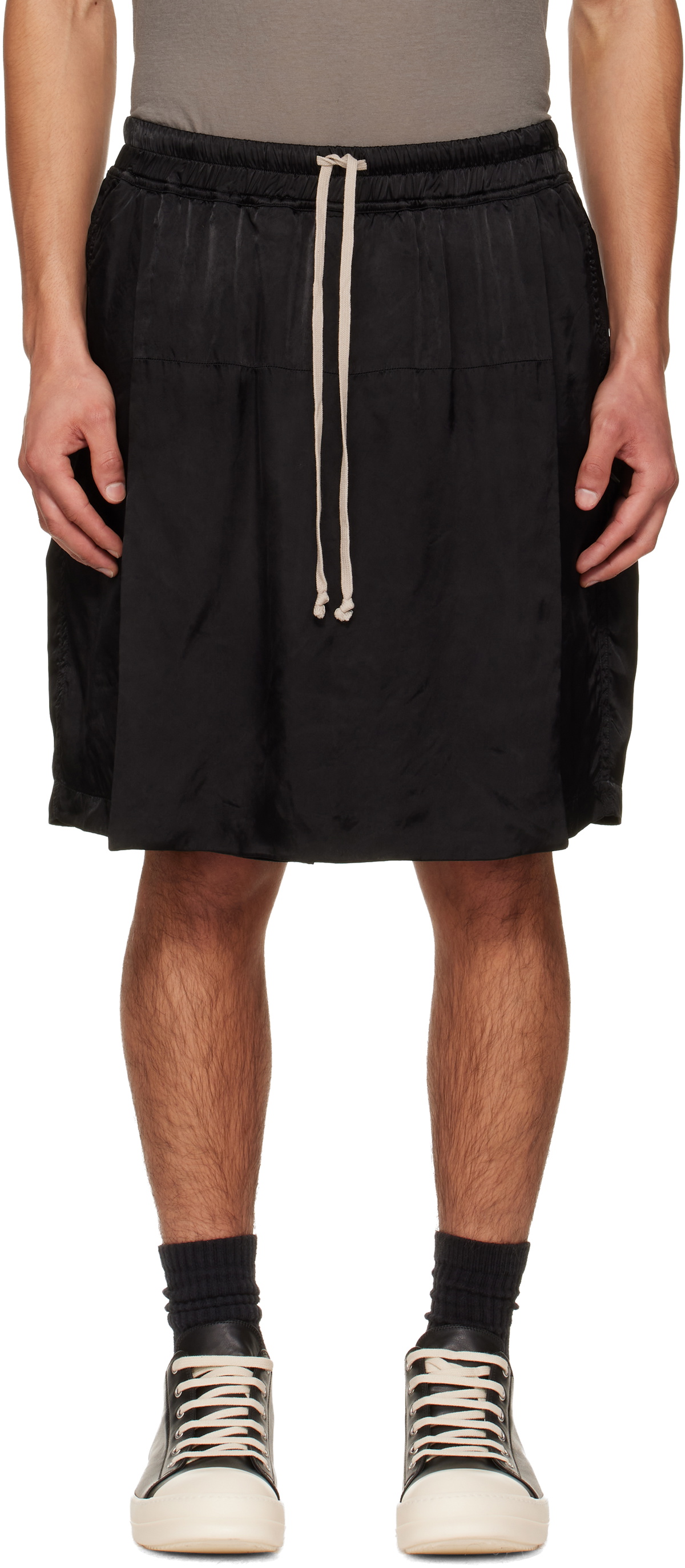 Rick Owens Black Temple Kilt Shorts Rick Owens