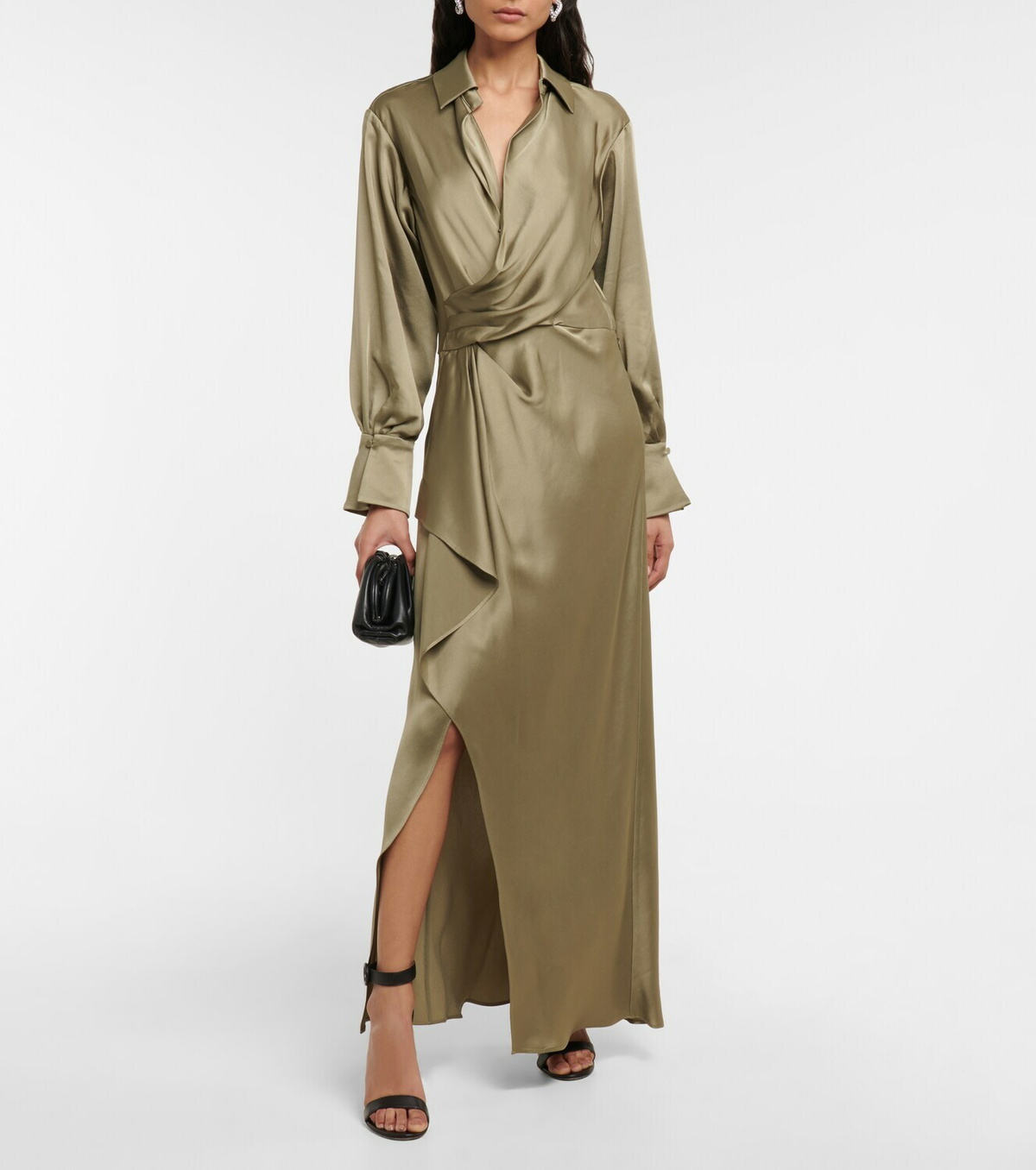 Simkhai - Talita wrap satin maxi dress Simkhai