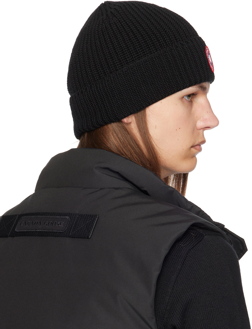 Canada Goose Black Rib Beanie Canada Goose