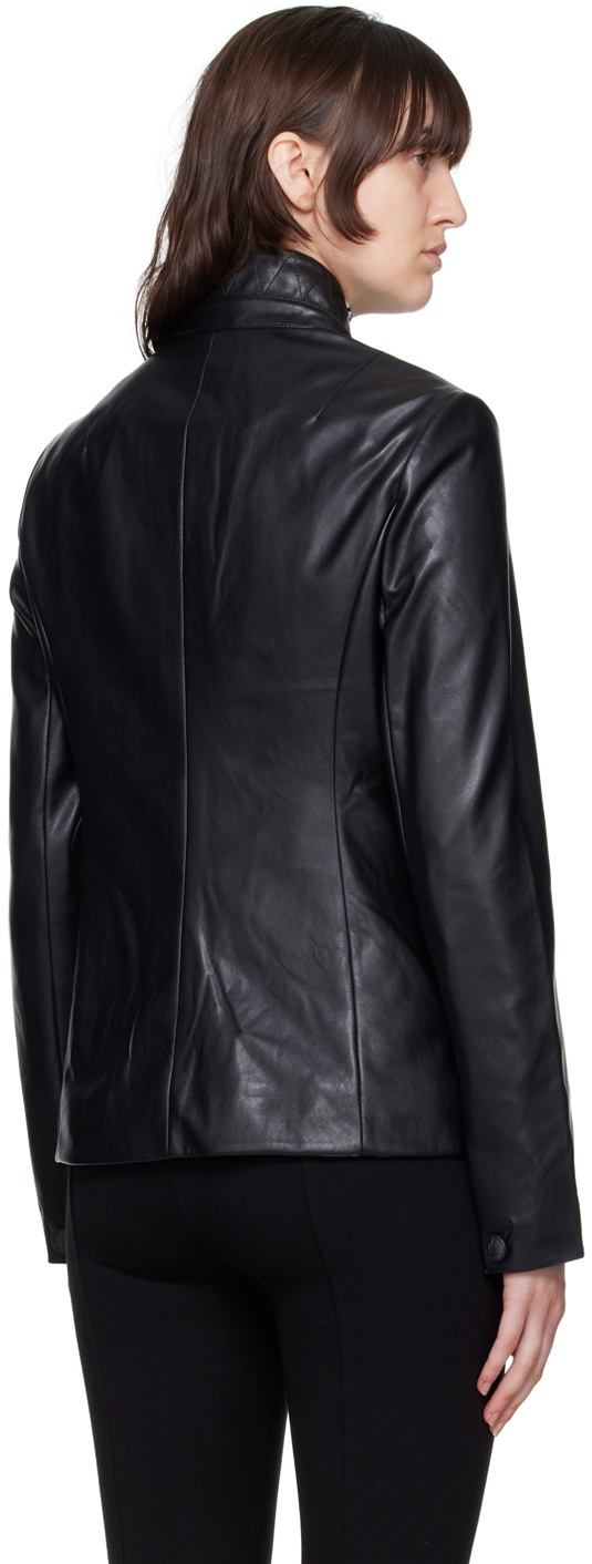 rag & bone Black Slade Faux-Leather Jacket Rag and Bone