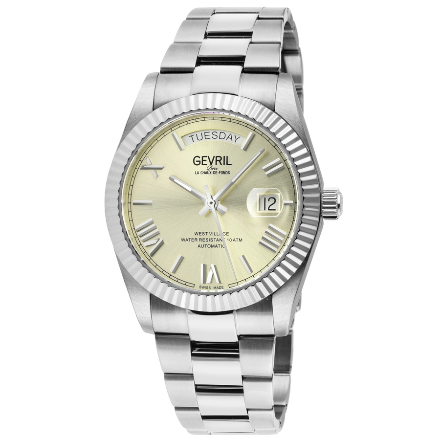 Gevril West Village Champagne Dial Mens Watch 48951B Gevril