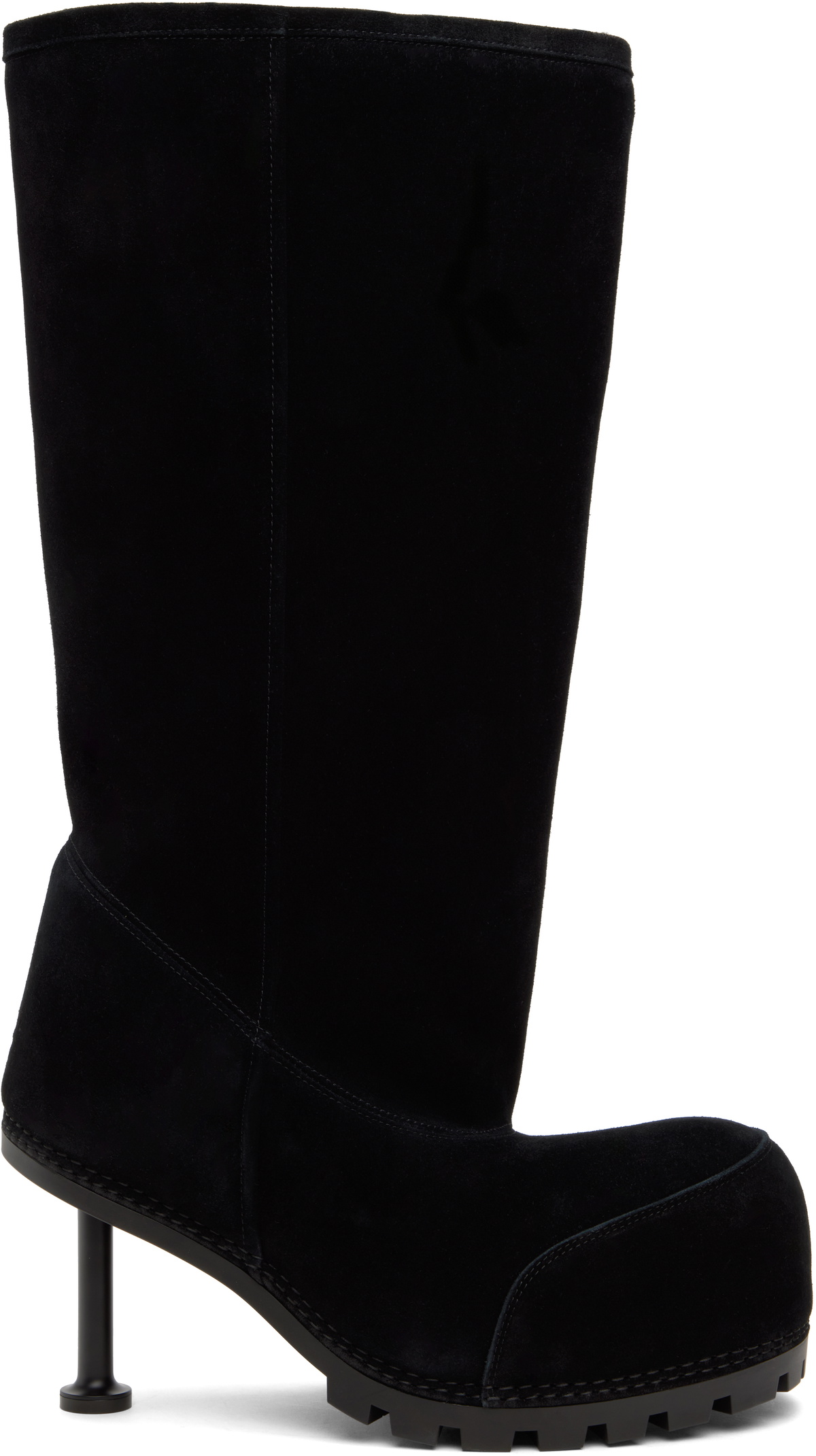 Balenciaga Black Alaska Fur 90mm High Boots Balenciaga