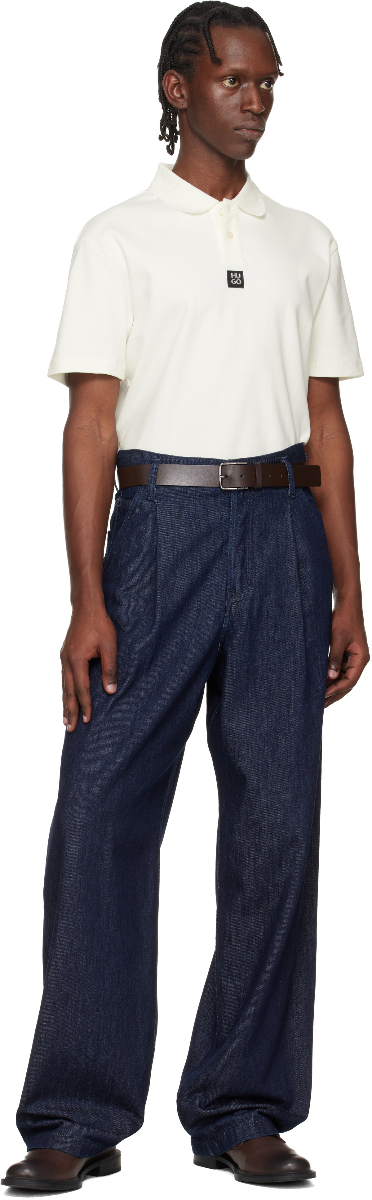 Hugo Brown Leather Belt Hugo Boss