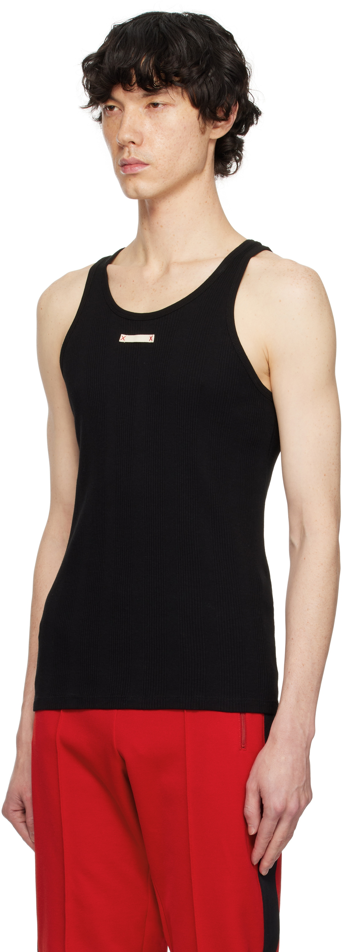 Maison Margiela Black 'Margiela Label' Tank Top Maison Margiela