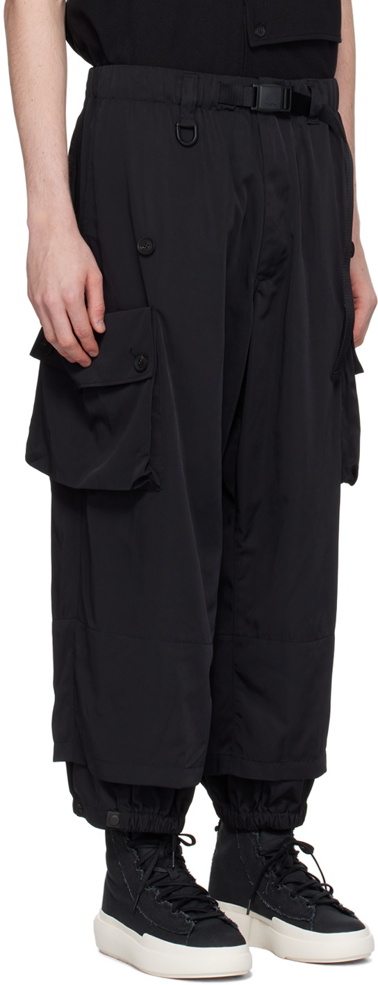 Y-3 Black Cuffed Cargo Pants Y-3