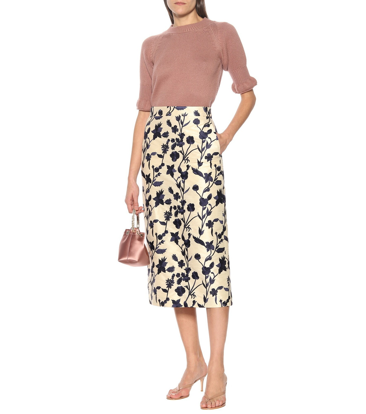 Brock Collection - Quercini floral-jacquard midi skirt Brock Collection