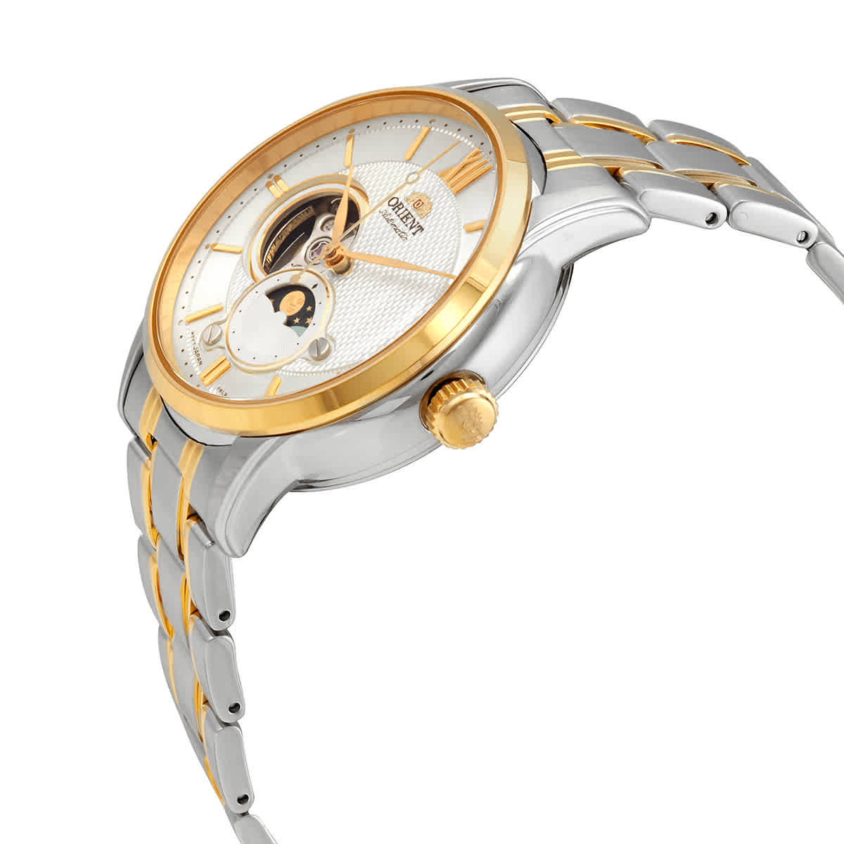 Orient Sun & Moon Automatic Silver Dial Mens Watch RA-AS0007S10B Orient