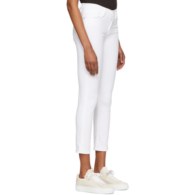 FRAME White Le High Straight Jeans Frame Denim