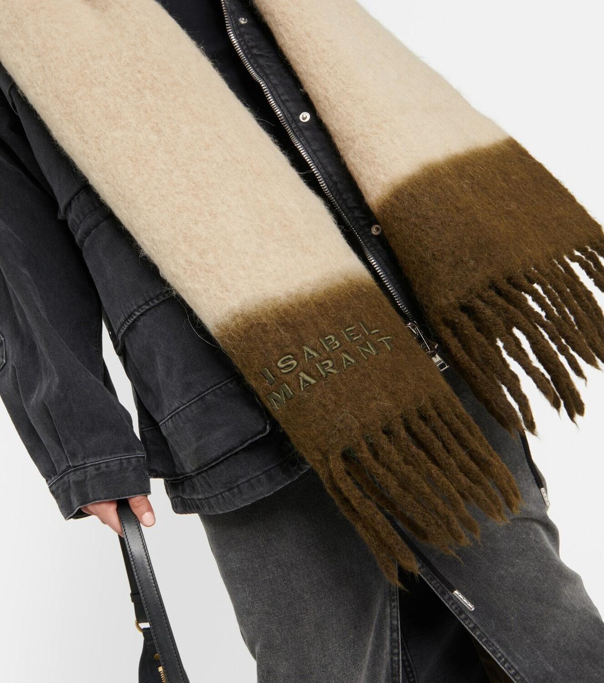Isabel Marant Embroidered wool-blend scarf Isabel Marant
