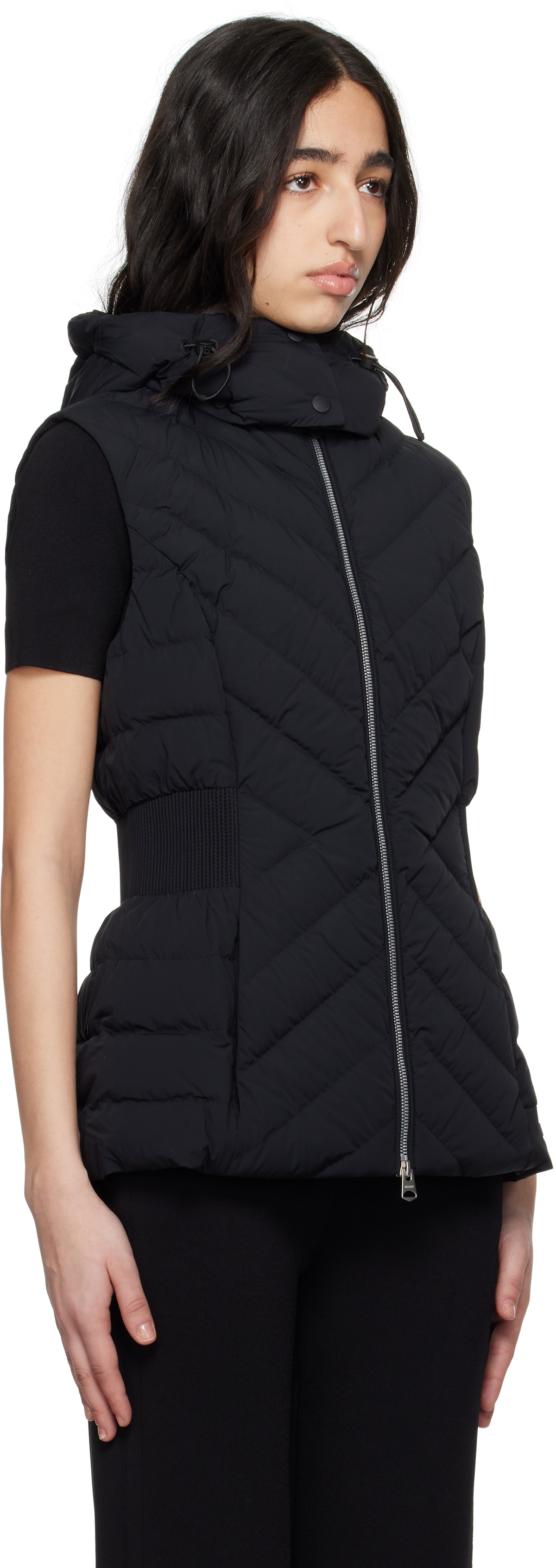 MACKAGE Black Hoshi Hooded Light Down Vest Mackage