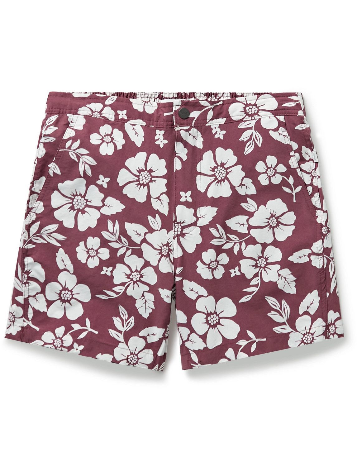 Onia - Calder Straight-Leg Mid-Length Floral-Print Swim Shorts - Red Onia