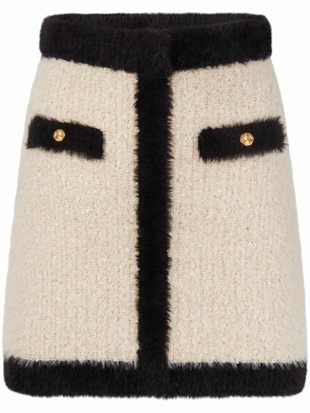 Nina Ricci Neutral Tweed Mini Skirt Nina Ricci