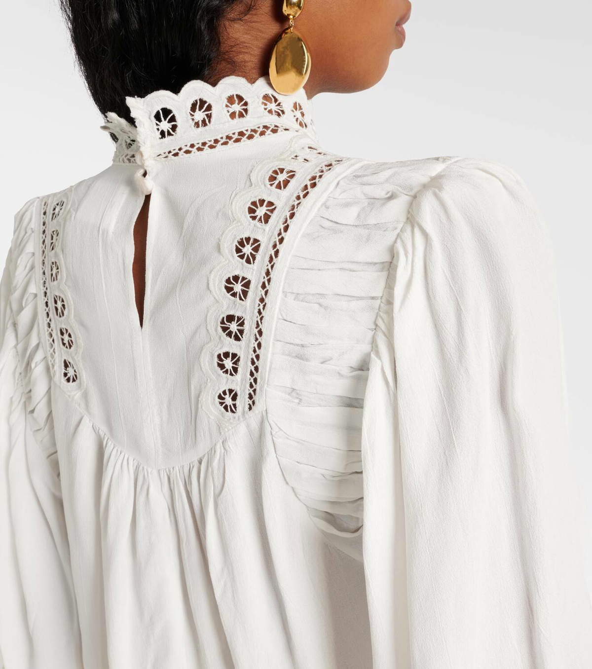 Marant Etoile Enoha broderie anglaise crêpe blouse Isabel Marant Etoile