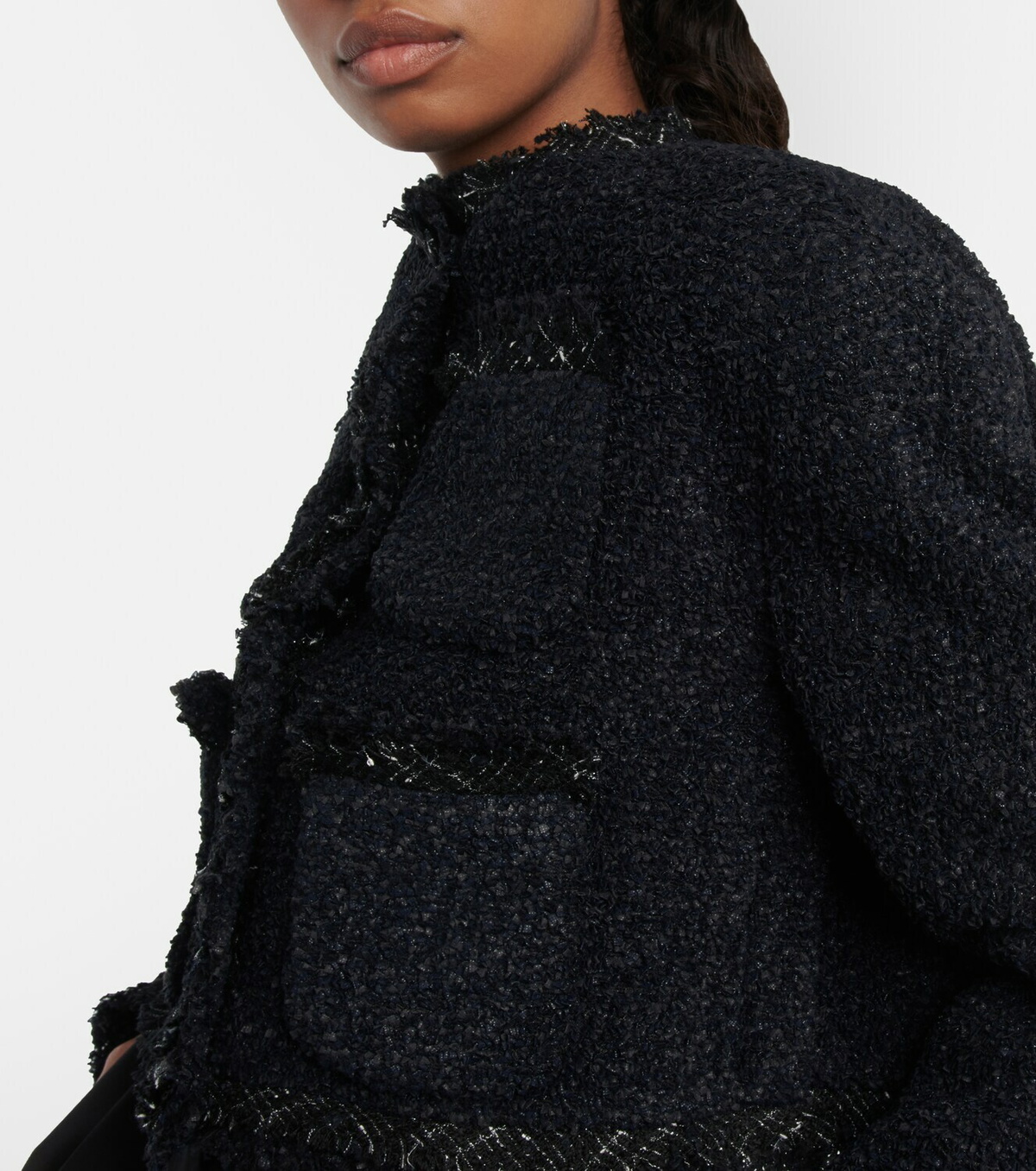 Sacai - Cropped tweed jacket Sacai