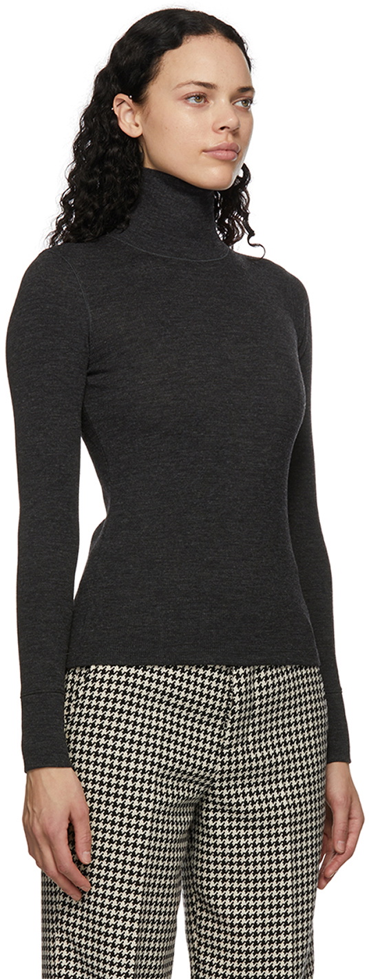 AMI Paris Grey Thin Turtleneck AMI