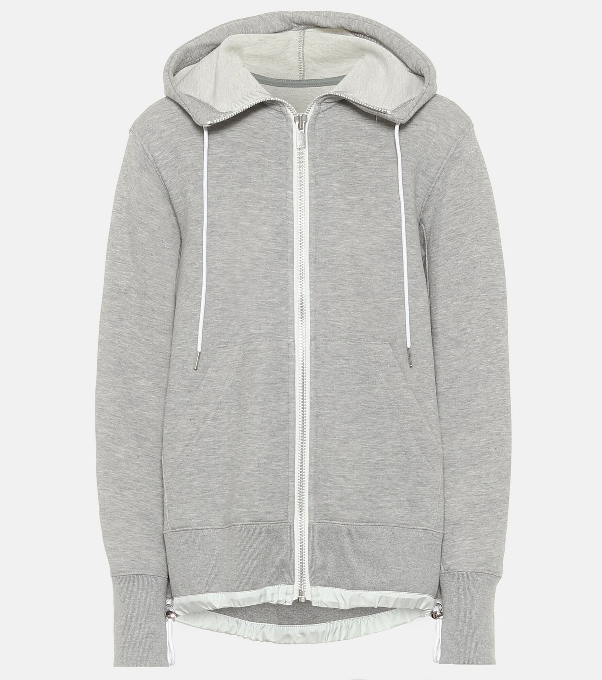Sacai - Cotton-blend jersey hoodie Sacai