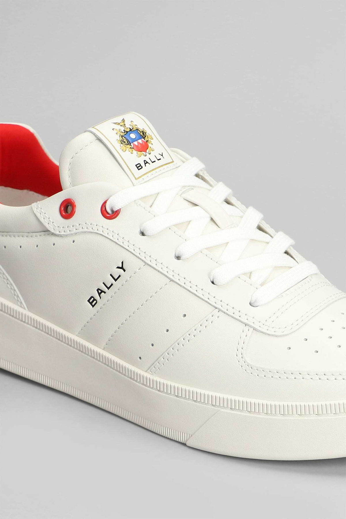 Bally Roar Sneakers In White Leather Bally