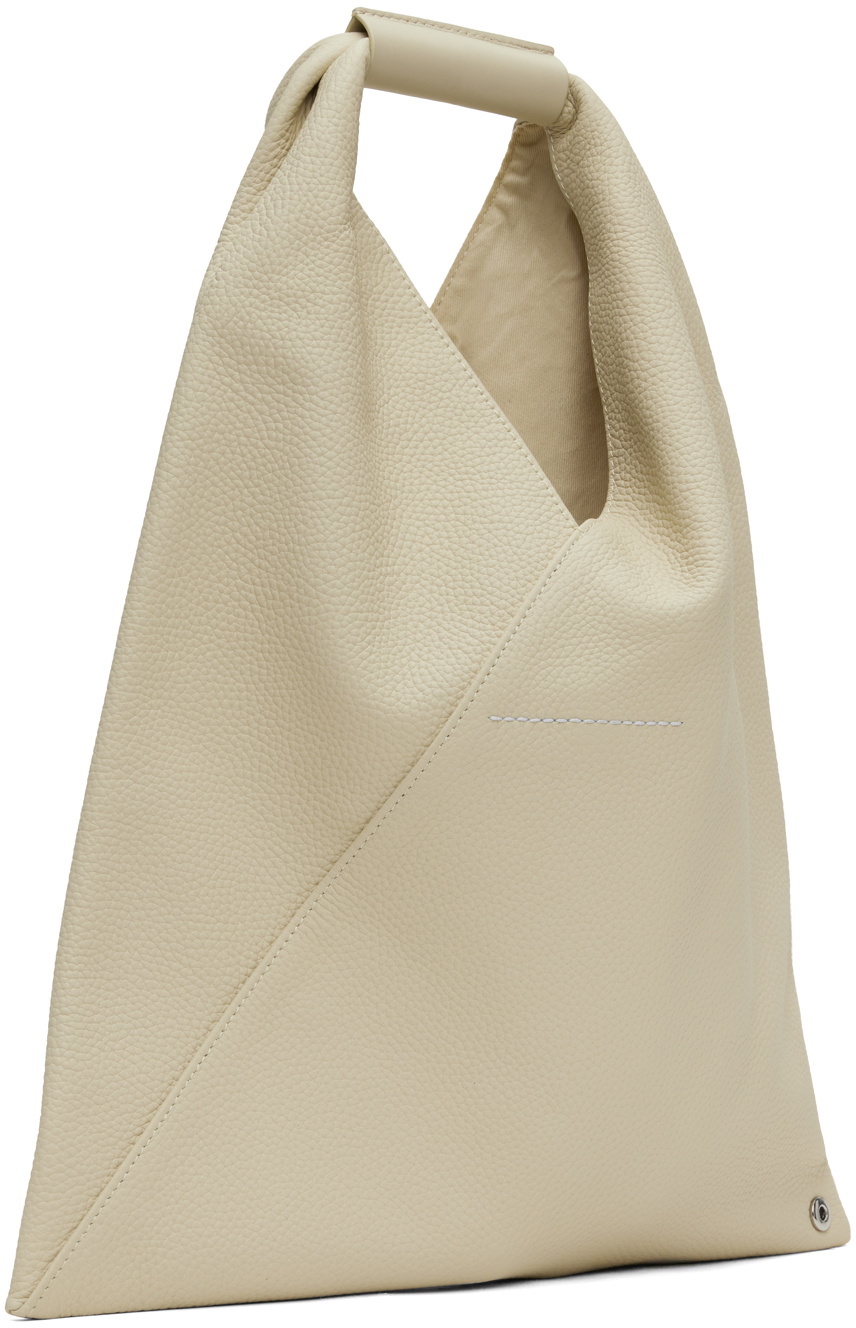 MM6 Maison Margiela Off-White Triangle Classic Small Tote MM6 Maison ...