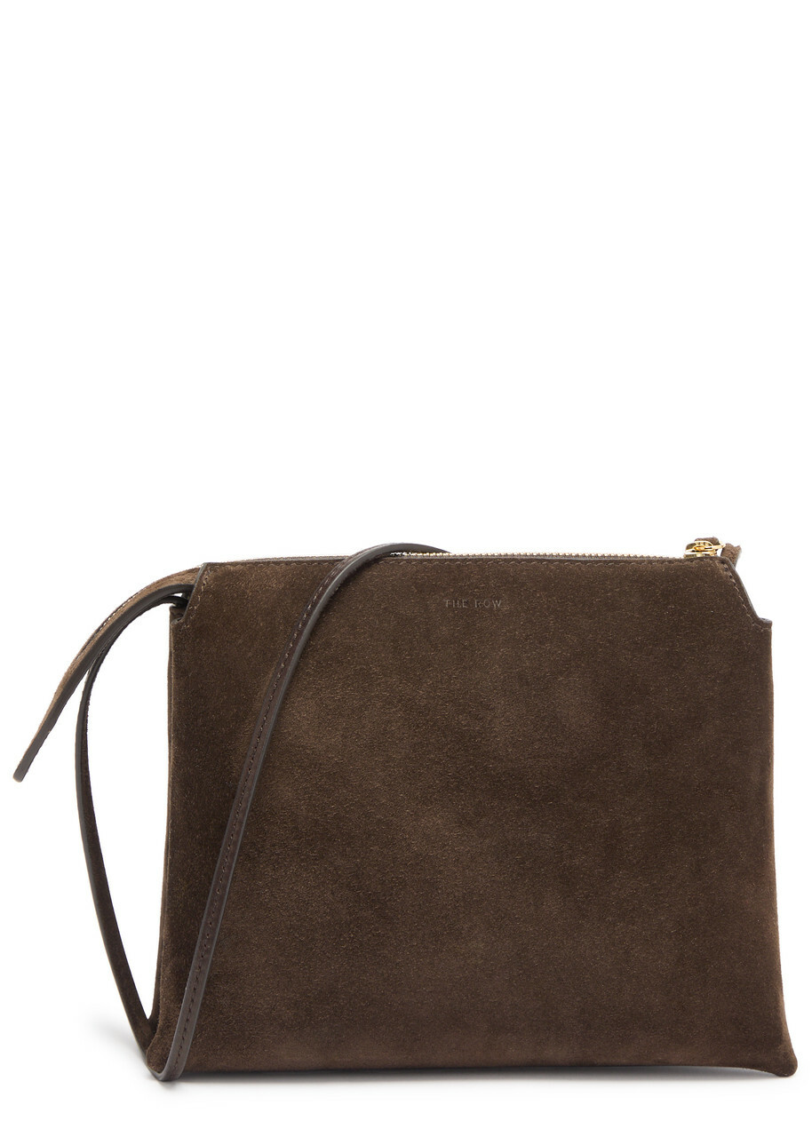 The Row Nu Twin Mini Suede Cross-body bag - Dark Brown - One Size The Row