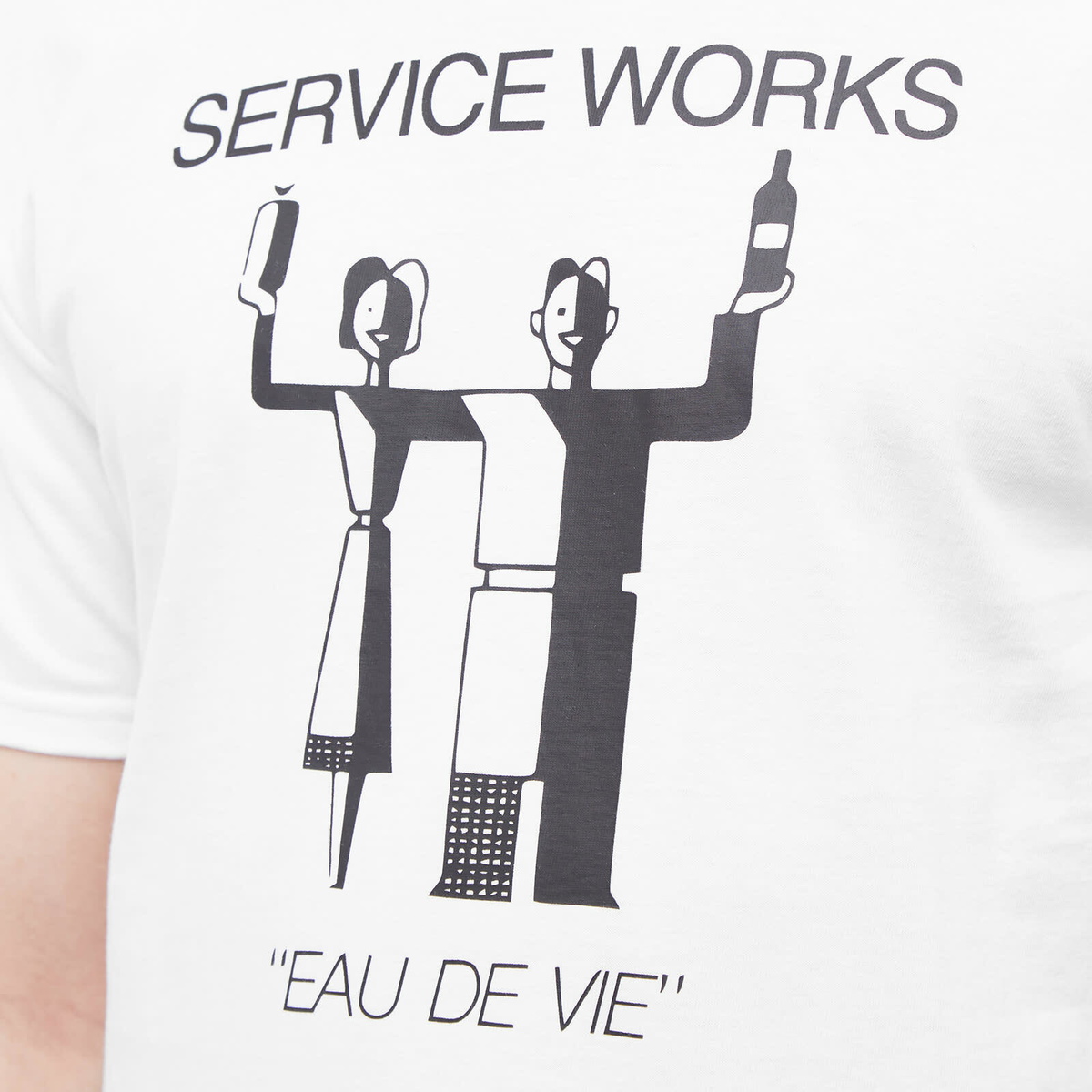 Service Works Men's Eau De Vie T-Shirt in White Service Works