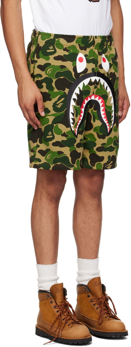 BAPE Khaki ABC Camo Shark Shorts A Bathing Ape