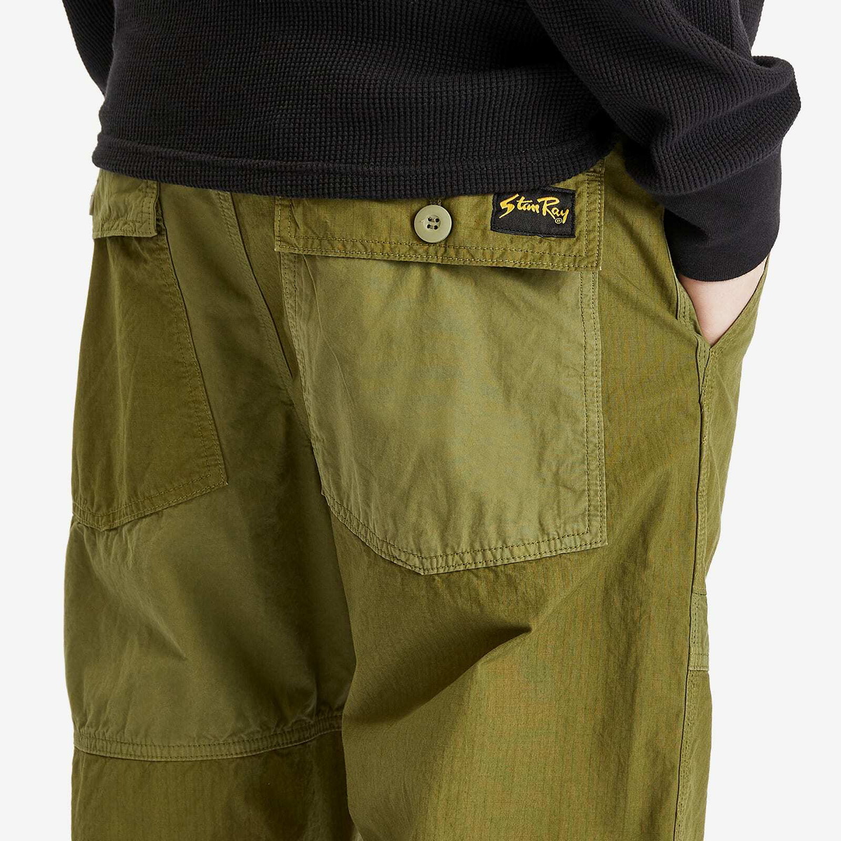 Stan Ray Men's Patchwork K Pants in Olive Rs/Poplin Mix Stan Ray