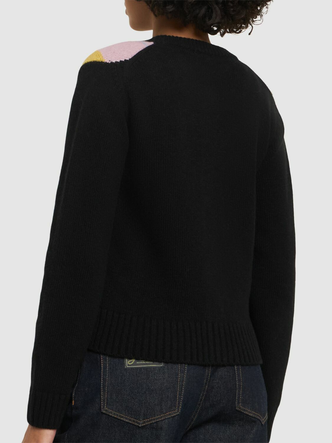 GANNI Harlequin Wool Blend Cardigan GANNI