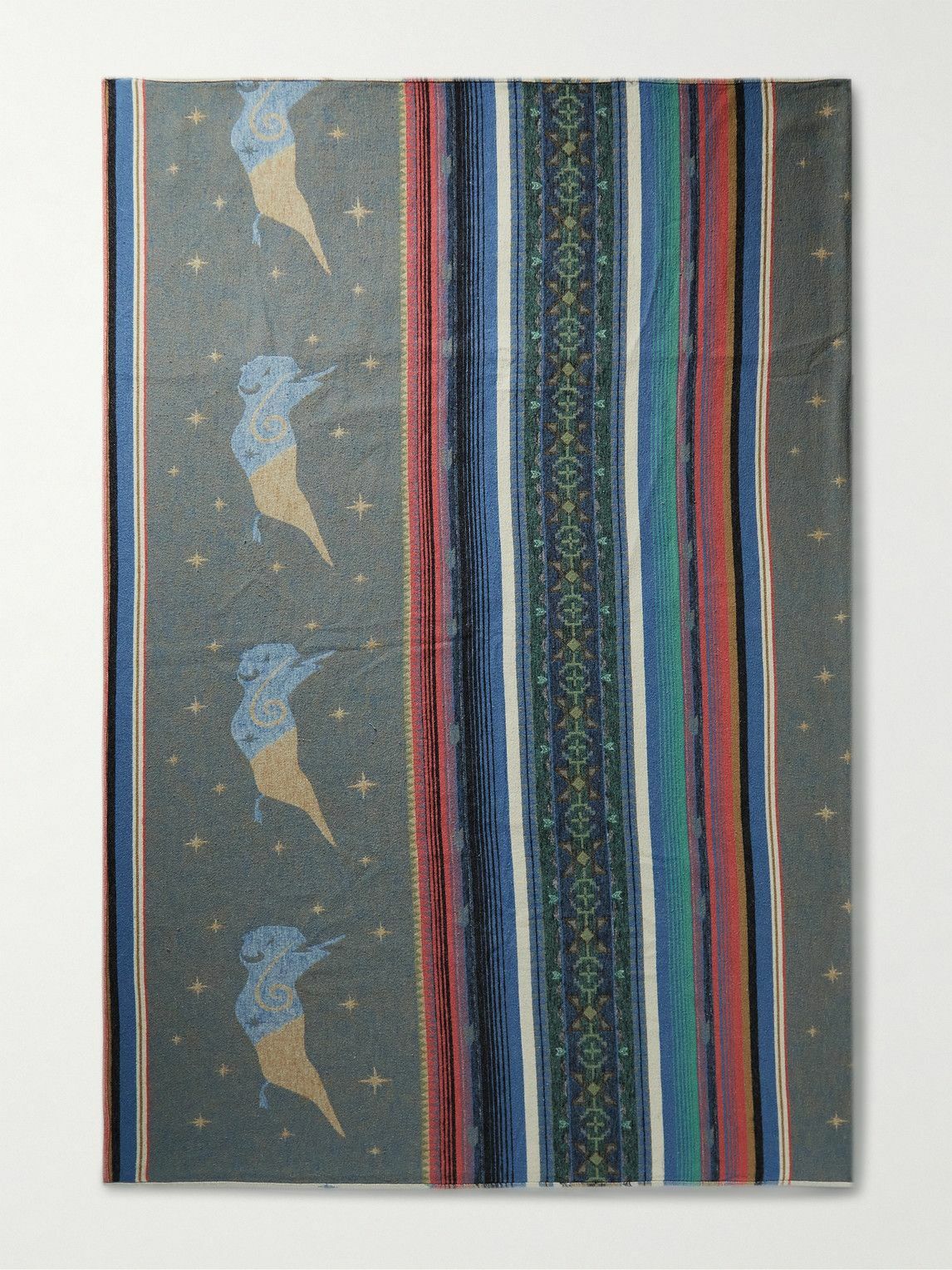 Faherty - Doug Good Feather Adirondack Organic Cotton-Jacquard Blanket ...